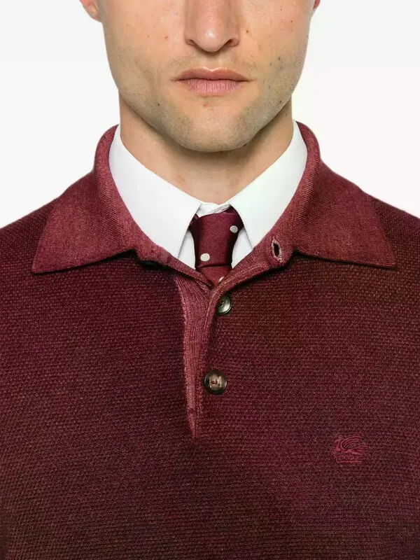 Etro Embroidered Logo Polo Sweater