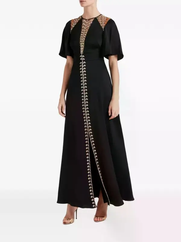 TEMPERLEY LONDON Embellished Maxi Dress - Black