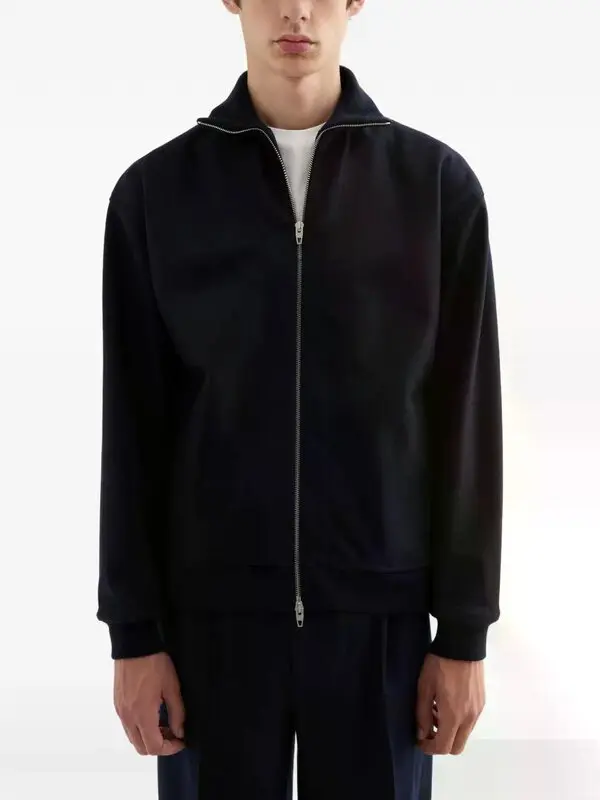 JIL SANDER Zip-up Wool Jacket - Blue