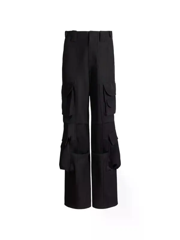 Balmain Virgin Wool Twill Cargo Trousers