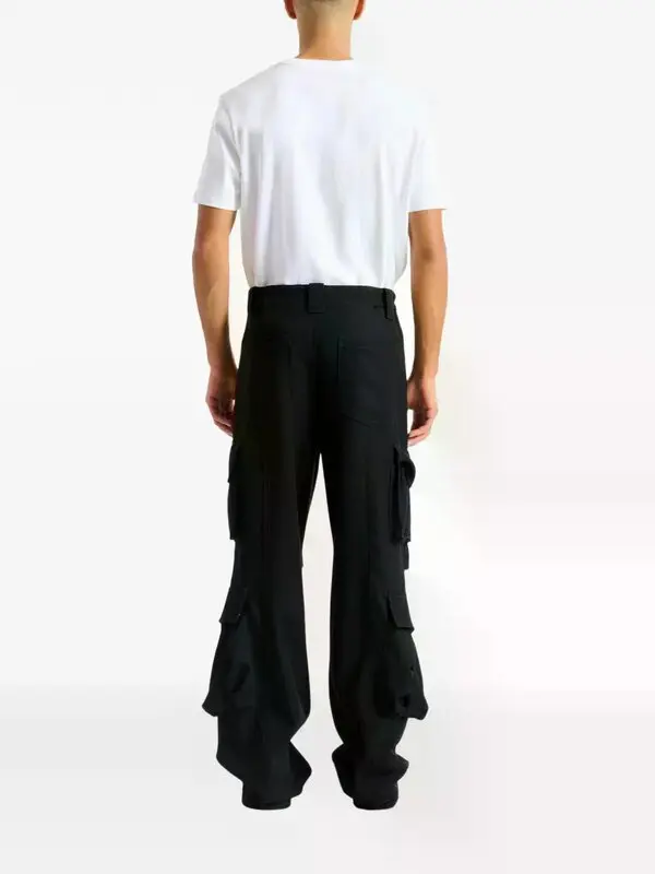 Balmain Virgin Wool Twill Cargo Trousers