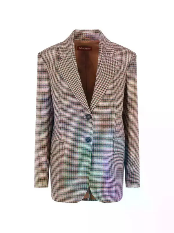 Max Mara Houndstooth Single-breasted Jacket
