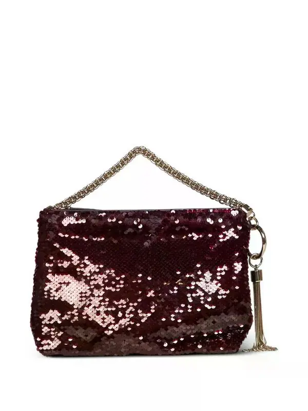 JIMMY CHOO Callie Sequin Embellished Tote Bag - Red