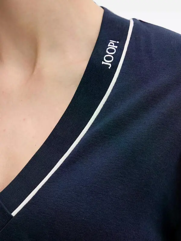 JOOP! Drawstring Midi Dress With V-neck And Short Sleeves