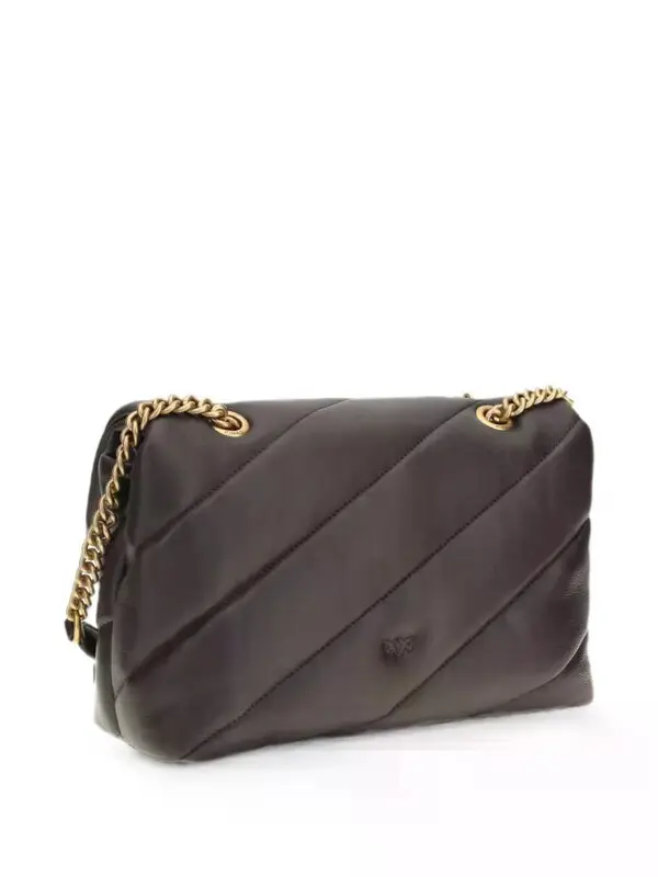 Pinko Love Birds Quilted Leather Shoulder Bag