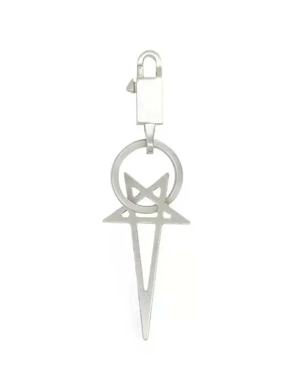 Rick Owens Pentagram Charm Keychain - Silver