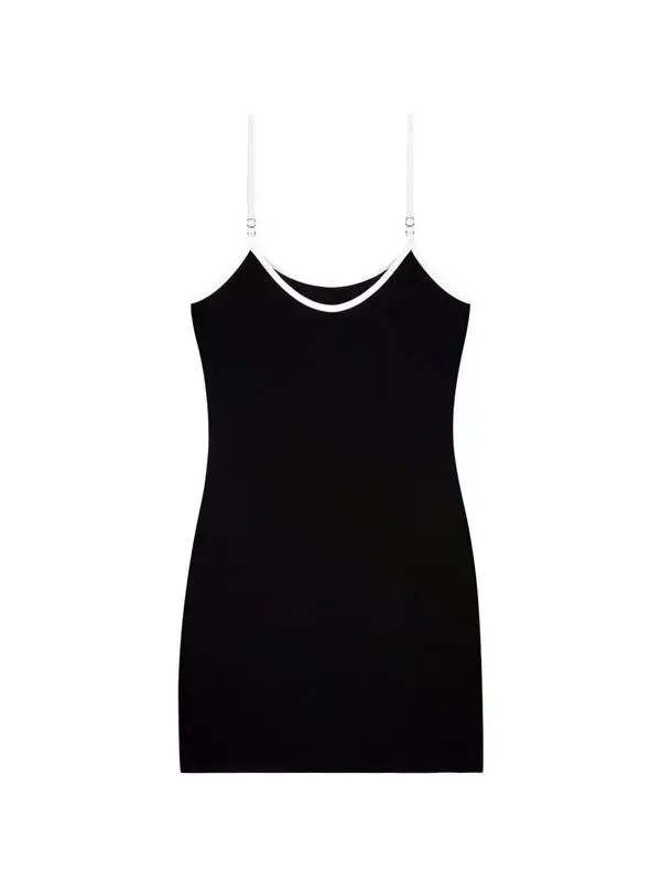 Sporty & Rich Contrast Trim Logo Dress