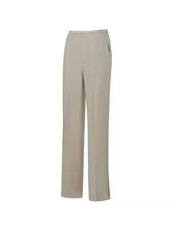 FORTE_FORTE Pressed Crease Wide-leg Trousers - Neutrals