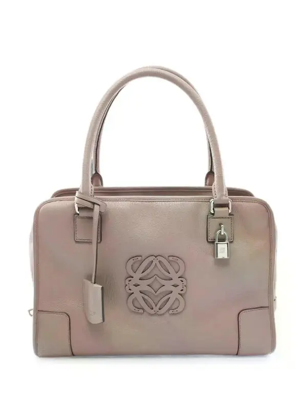 Loewe Amazona Leather Tote Bag - Grey
