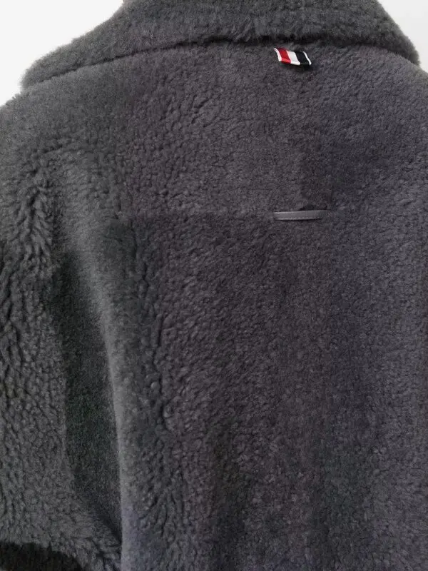 Thom Browne 4-bar Stripe Shearling Jacket