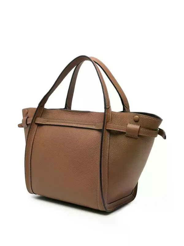 TOD'S Small T Timeless Leather Tote Bag - Brown