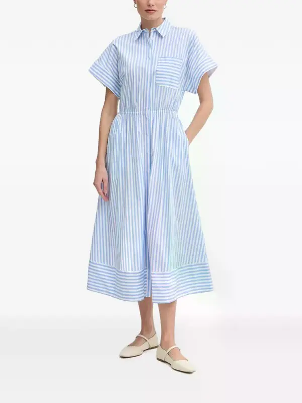 JOOP! Donika Striped Midi Shirt Dress - Blue