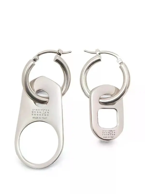 MAISON MARGIELA Drop Earrings With Ring-pull Motif - Silver