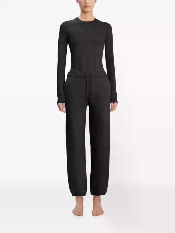 Victoria Beckham Logo Embroidered Track Pants - Grey