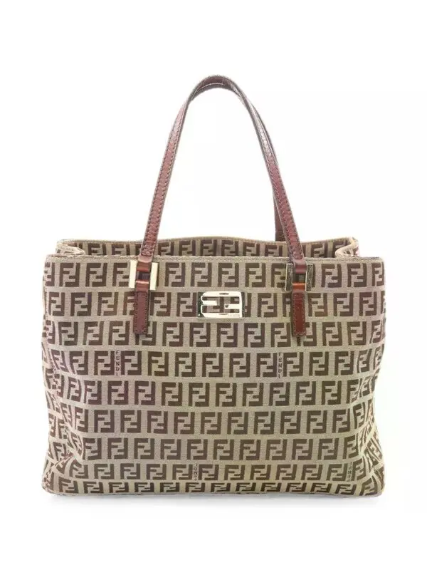 Fendi Zucchino Shoulder Bag - Neutrals