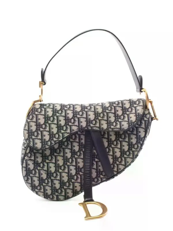 Dior Oblique Saddle Handbag - Blue