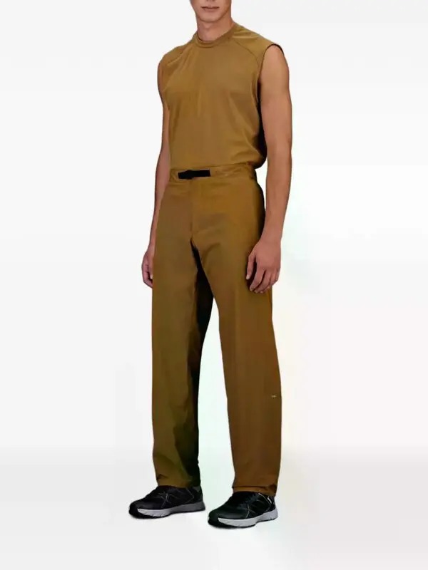 Herno Woven Belt-strap Trousers - Brown