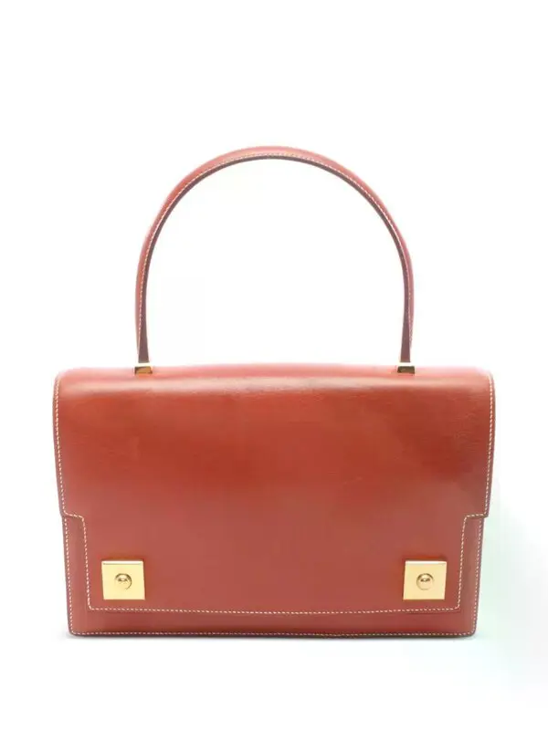 Hermès 1992 Piano Leather Handbag - Brown