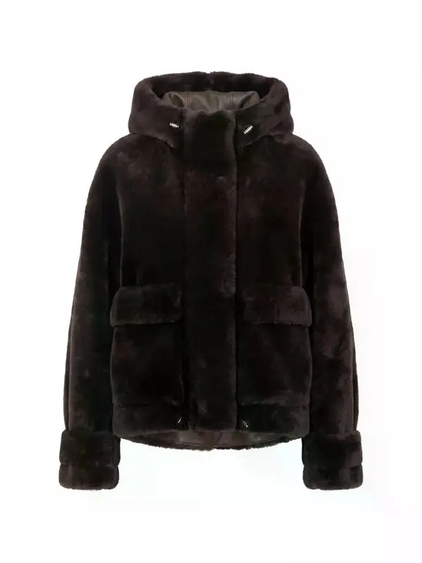 BLANCHA Hooded Shearling Jacket
