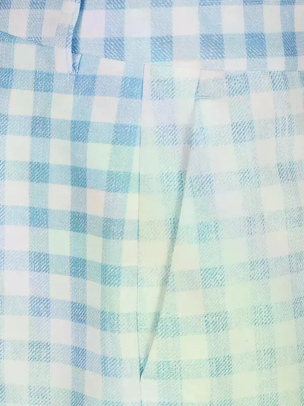 Ermanno Scervino Gingham Check Tailored Shorts - Blue