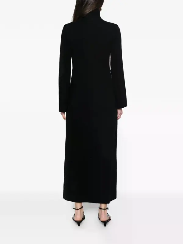 Rixo Ellietta Bit Detail Roll Neck Maxi Dress