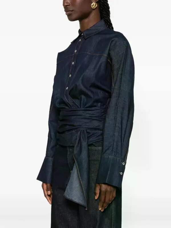 7 For All Mankind Tie-waist Shirt