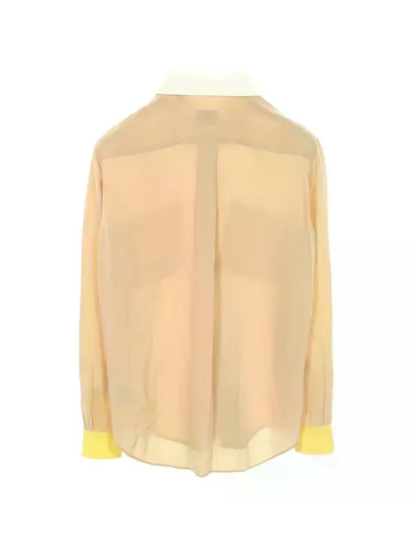 Burberry Silk Logo Print Shirt - Neutrals