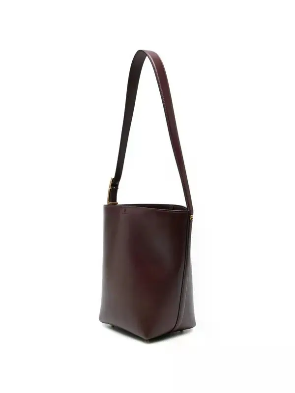 ANINE BING Medium Elly Leather Bucket Bag - Red