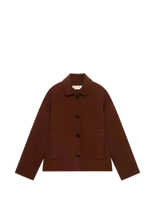 Marni Single-breasted Logo-embroidered Jacket