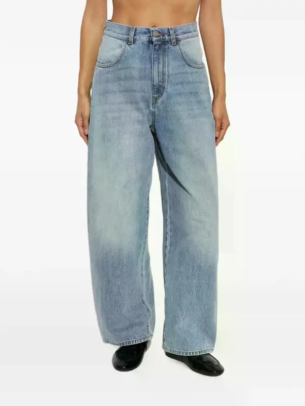 RÓHE Faded Wide-leg Jeans