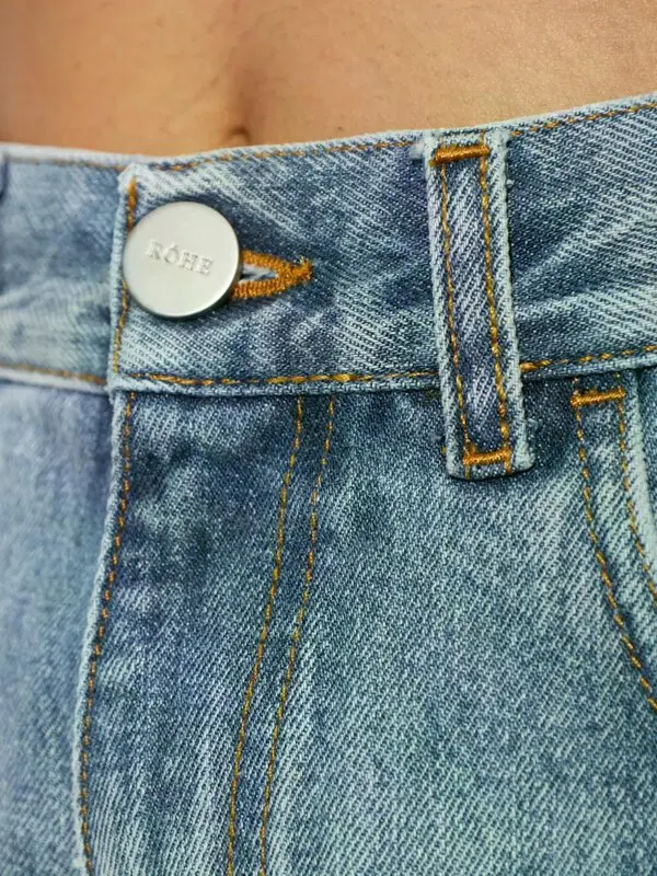 RÓHE Faded Wide-leg Jeans
