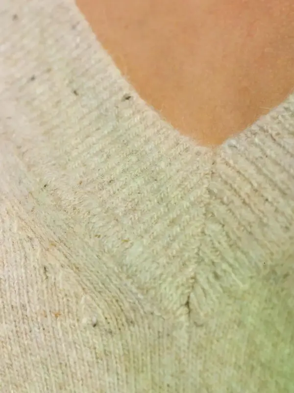 RÓHE V-neck Long-sleeve Sweater With Flecked Effect