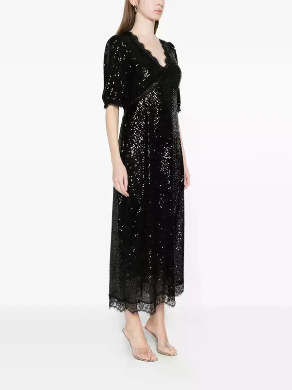 Rixo Verena Sequin Embellished Midi Dress