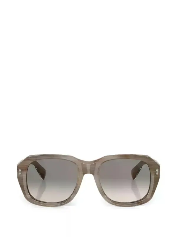 Brunello Cucinelli Geometric Frame Sunglasses - Brown