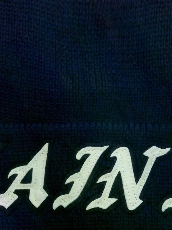 SAINT MXXXXXX Logo Patch Knit Beanie Hat