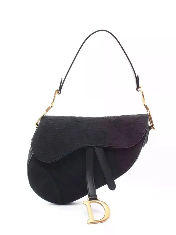 Dior Oblique Saddle Shoulder Bag - Black