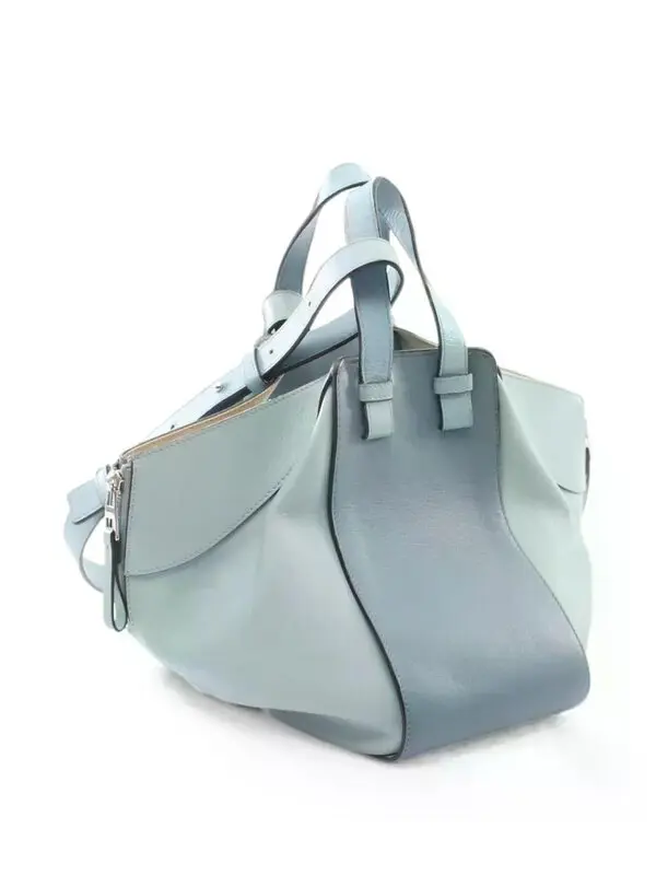 Loewe Hammock Leather Tote Bag - Blue