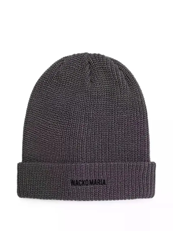 WACKO MARIA Logo-embroidered Beanie Hat - Grey