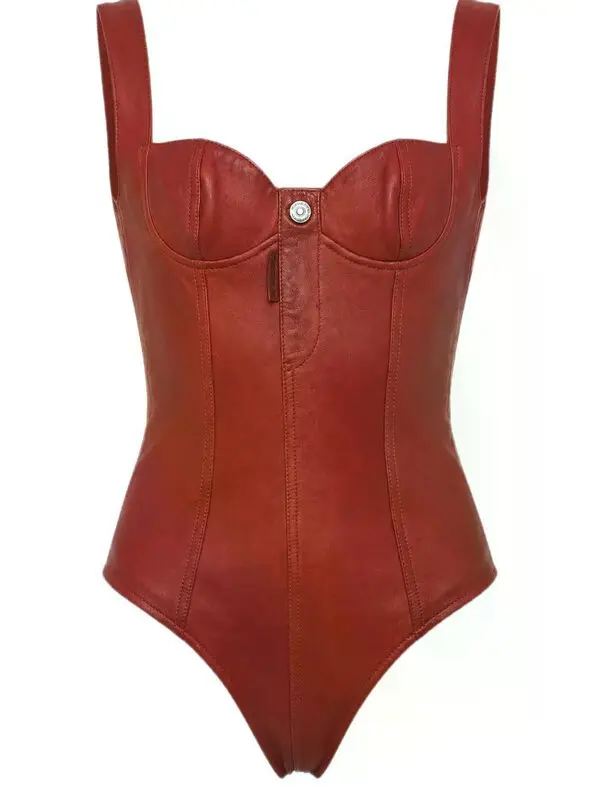 Dsquared2 Leather Logo-button Bodysuit