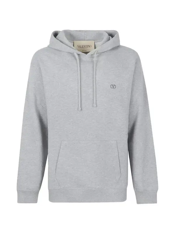 Valentino Garavani Vlogo Embroidered Hoodie - Grey