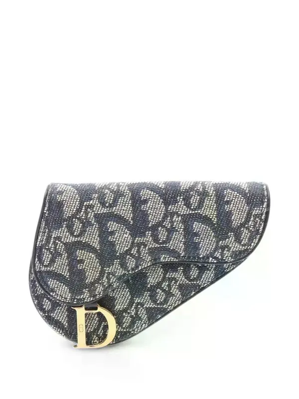 Dior Saddle Oblique Coin Purse - Blue