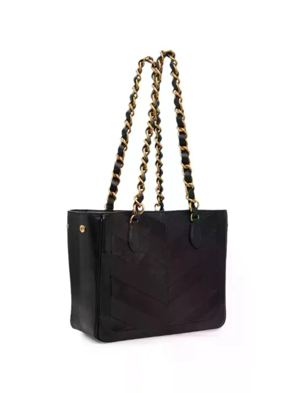 Valentino Garavani Small La Seine Leather Tote Bag - Black