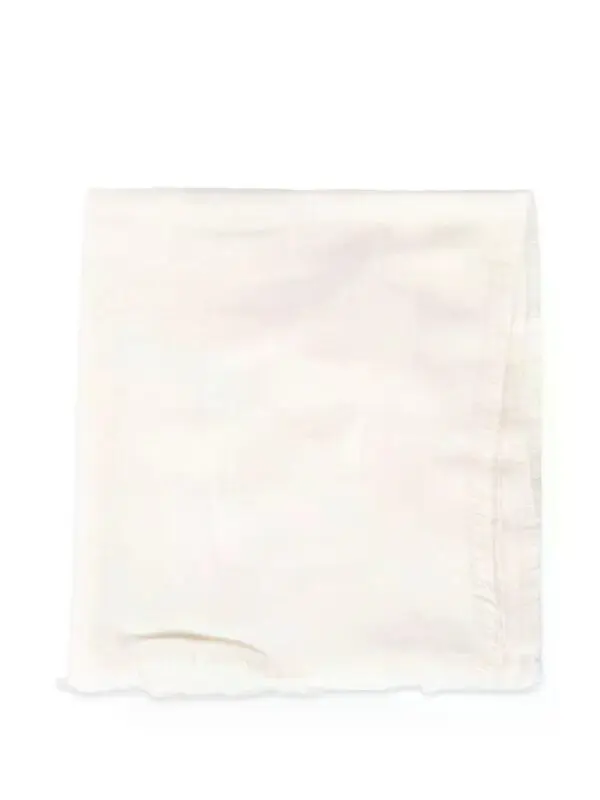 Elisabetta Franchi Logo-jacquard Frayed Scarf - Neutrals