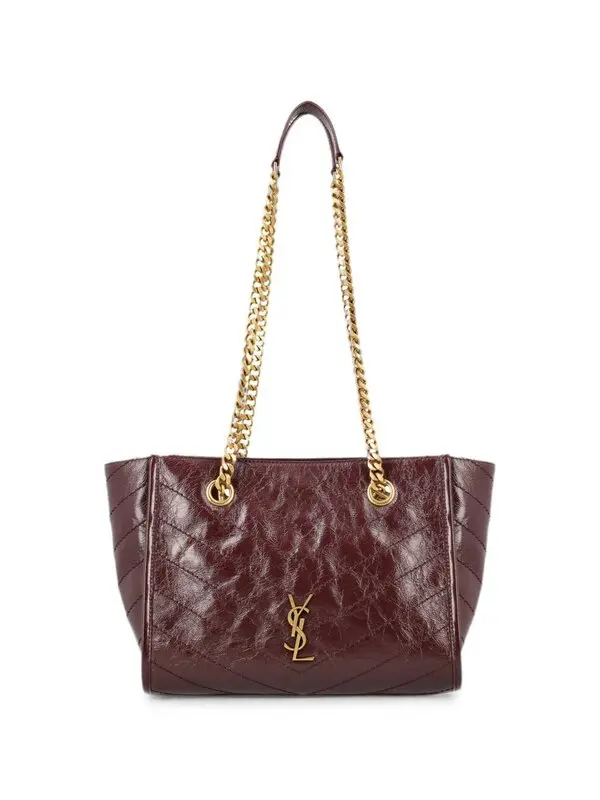 Saint Laurent Niki Small Leather Tote Bag - Red