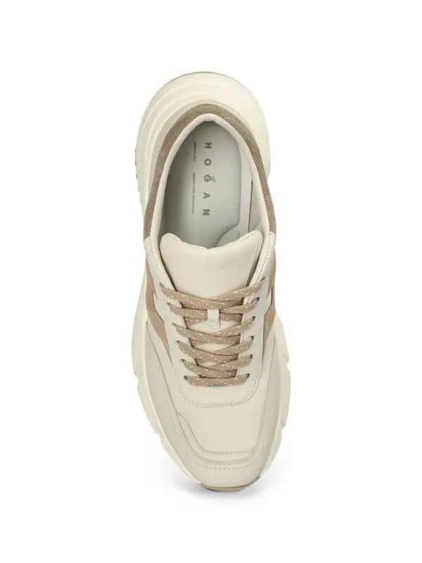 Hogan H669 Leather Sneakers - Beige