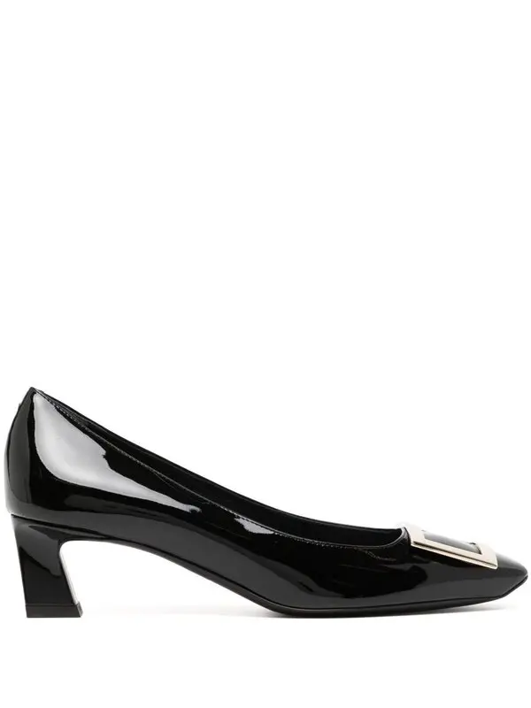 ROGER VIVIER Trompette Leather Pumps - Black