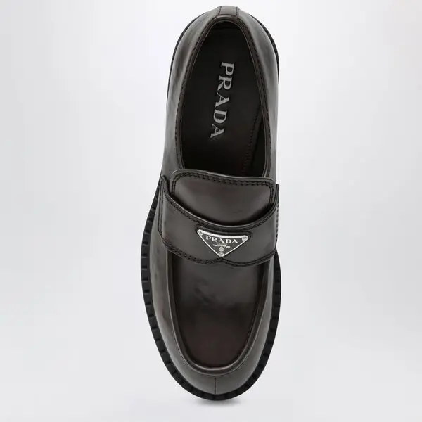 Prada Chocolate Leather Loafers