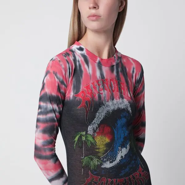 Balenciaga Tie-dye Jersey Maxi Dress