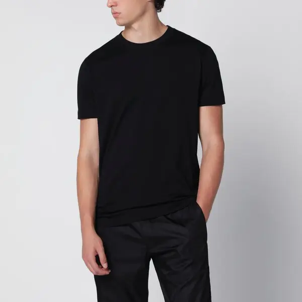 Prada Set Of Three Cotton T-shirts - Black