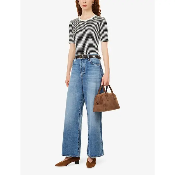 FRAME The Pixie Wide-leg Denim Jeans
